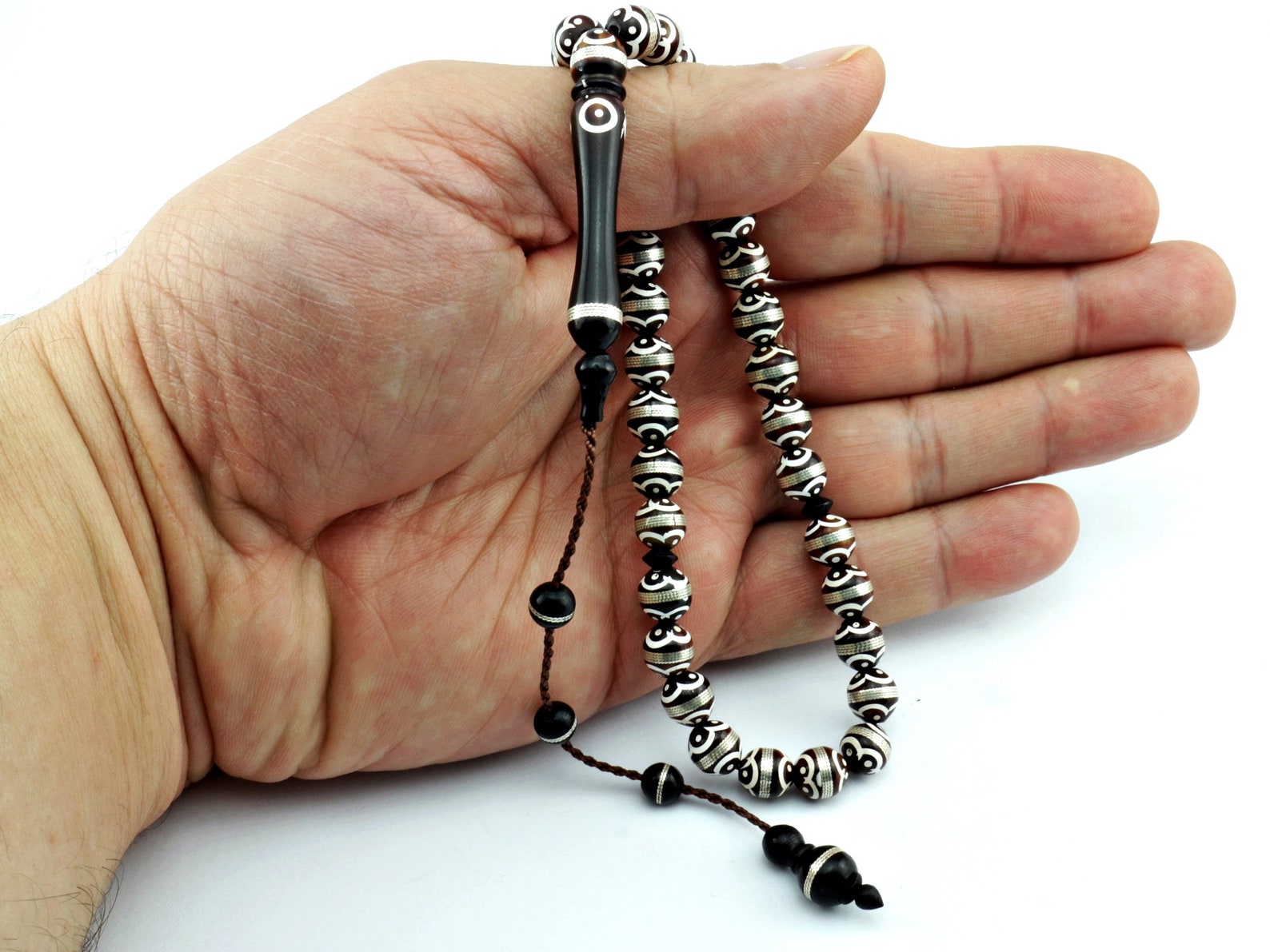 925 Pure Silver Inlaid Kuka Tree 33 Islamic Prayer Beads - Etsy