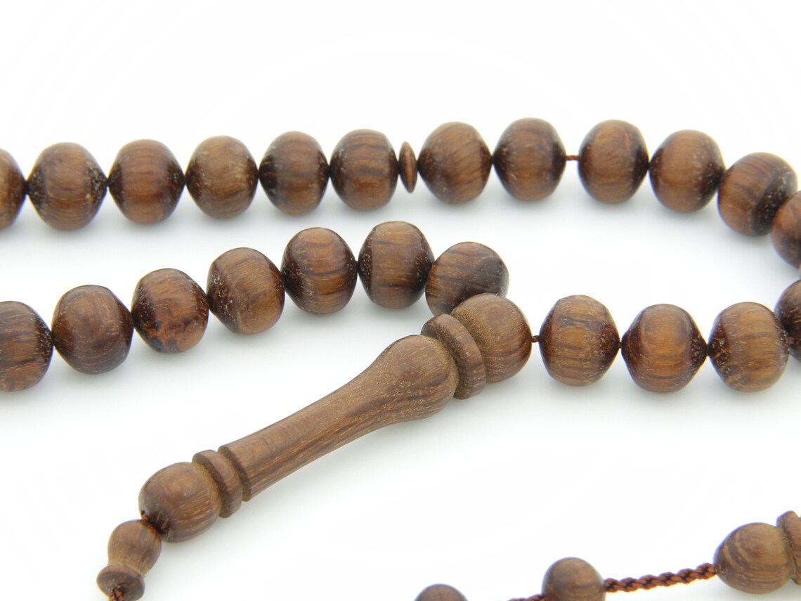 Natural Wild Oak Tree 33 Beads Islamic Prayer Beads for | Etsy