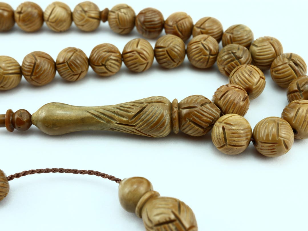 Carving Kuka Tree Kuka Kokka 33 Beads Islamic Prayer Beads for Muslim ...