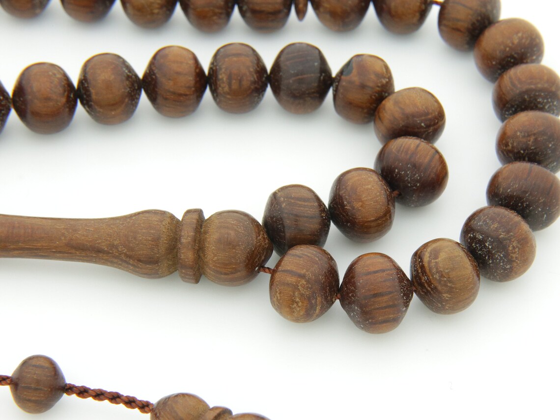 Natural Wild Oak Tree 33 Beads Islamic Prayer Beads for | Etsy