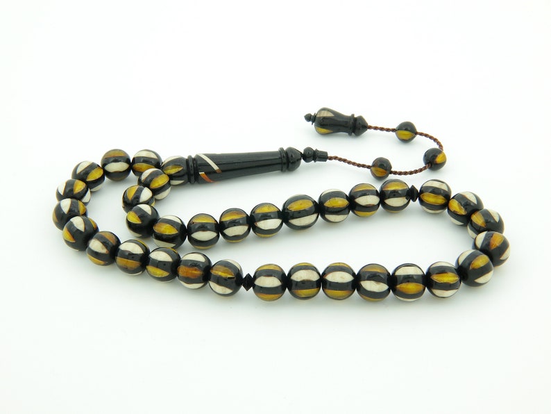 Big Amber Resin Inlaid Kuka Tree Beads 33 Beads Islamic Prayer - Etsy