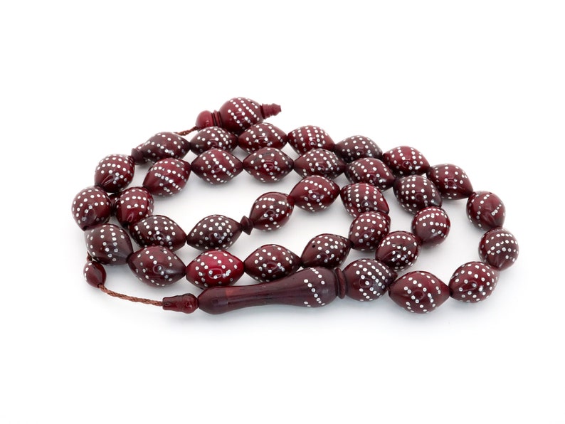 Big Tibet Silver Inlay Kuka Tree Beads 33 Beads Islamic Prayer | Etsy