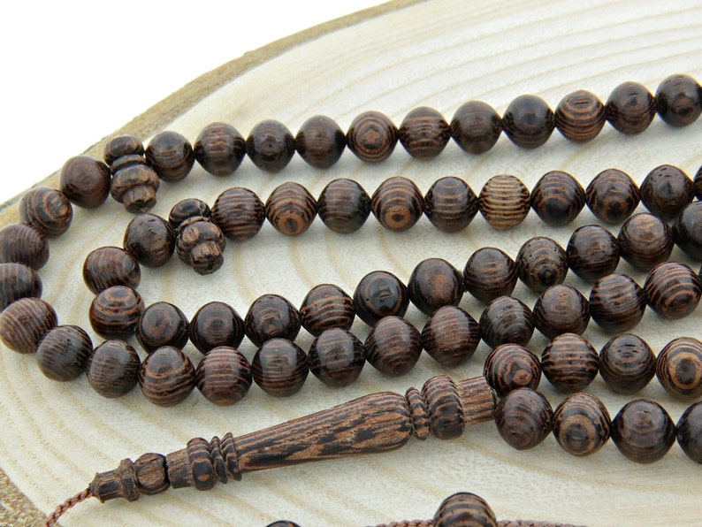 Natural Wenge Tree 99 Beads Islamic Prayer Beads Misbaha - Etsy