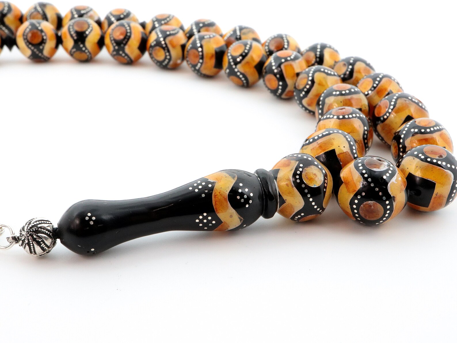 Huge Amber and 925 Silver Inlay and 925 Silver Tassel Kuka - Etsy