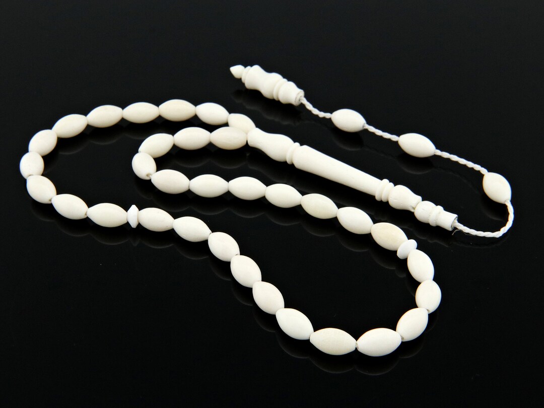 Carved Imam Camel Bone 33 Beads Islamic Prayer Beads Misbaha From ...