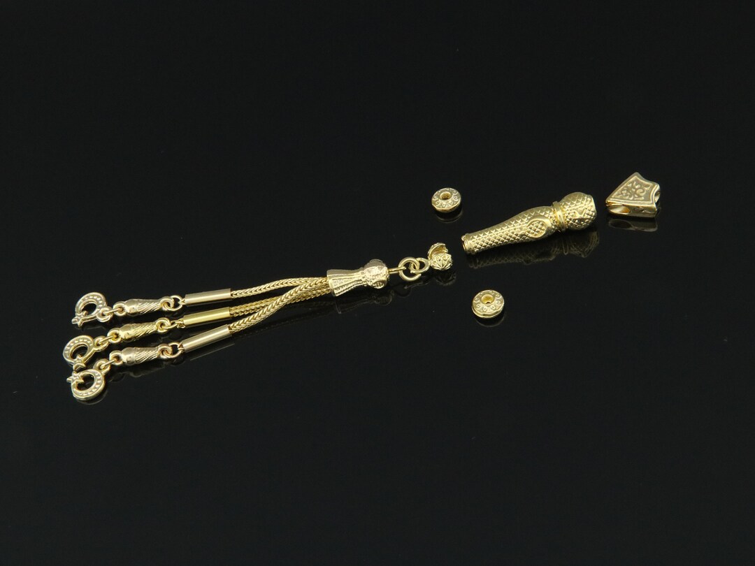 Gold Plated Full Metal Set for Make Islamic Prayer Beads Misbaha 824096 ...