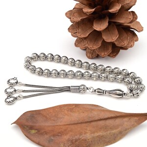 925 Sterling Silver 33 Islamic Prayer Beads Misbaha Tesbih Tasbih ...