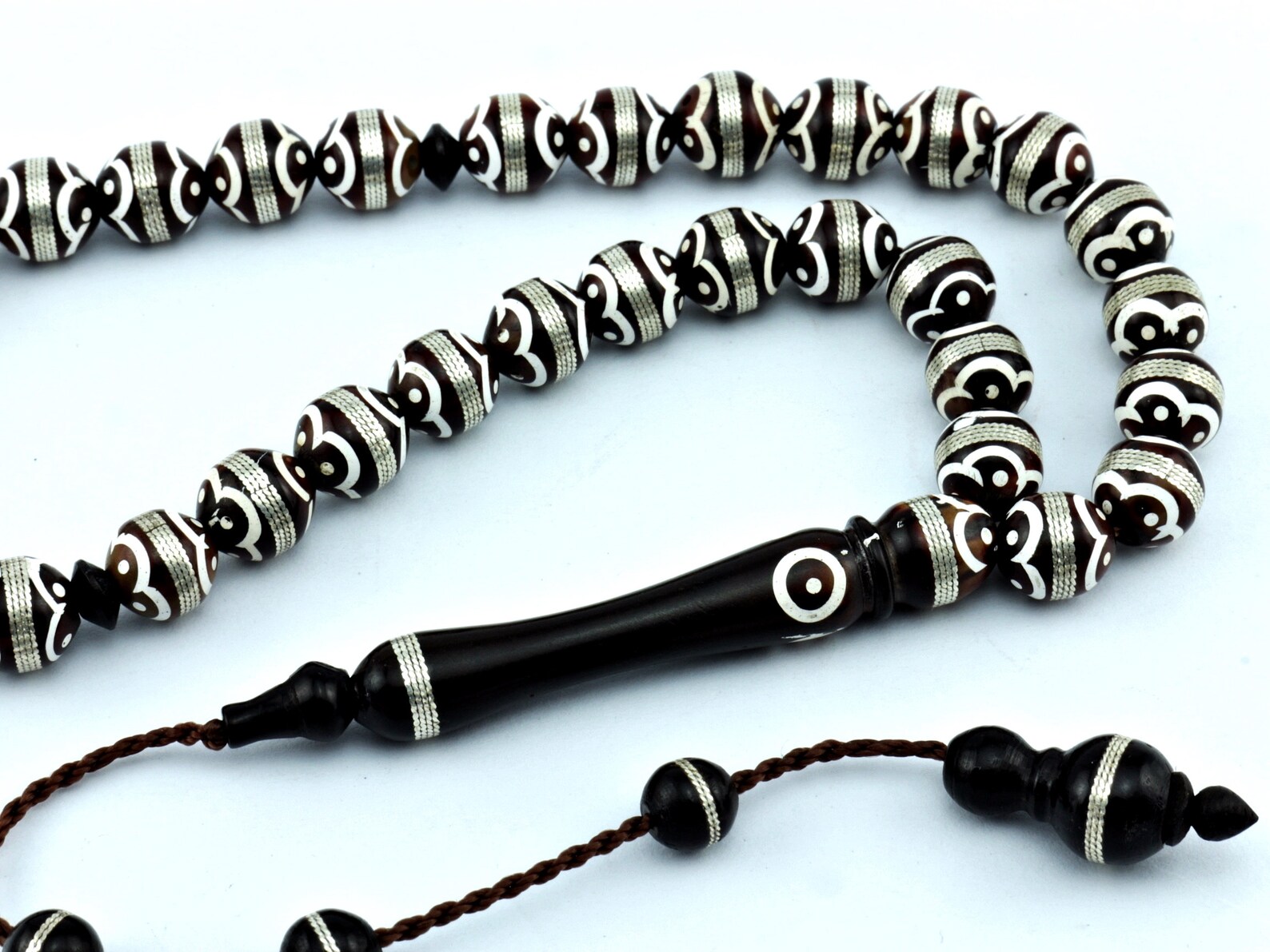 925 Pure Silver Inlaid Kuka Tree 33 Islamic Prayer Beads - Etsy