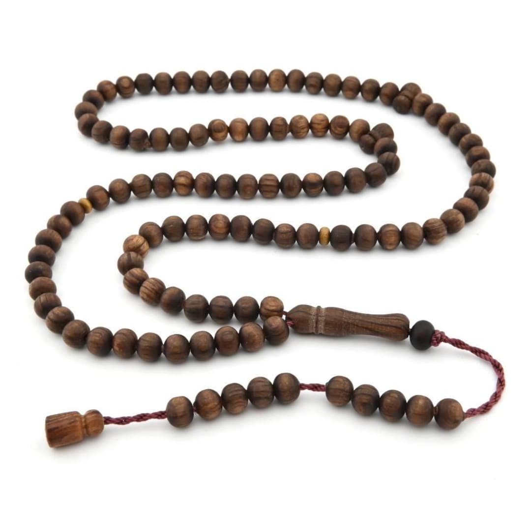 Dark Oak Tree 99 Beads Islamic Prayer Beads for Muslim Misbaha Ottaman ...