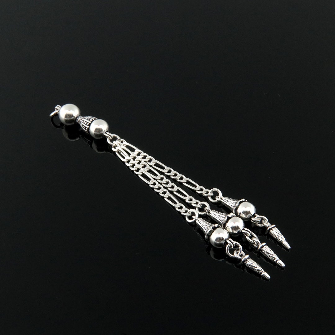 Metal Tassel 925 Silver Islamic Prayer Beads Misbaha 710336 Tasbih ...