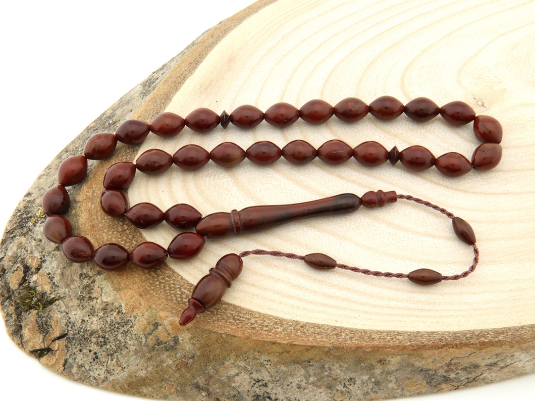 Kuka Tree Natural 33 Beads Islamic Prayer Beads for Muslim Misbaha ...