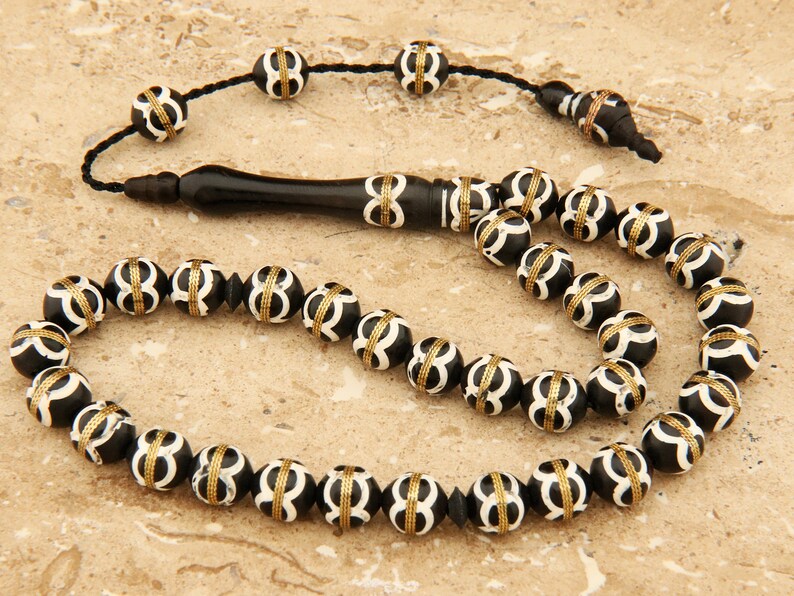 Brass Inlay Warp Kuka Tree 33 Beads Islamic Prayer Beads for - Etsy