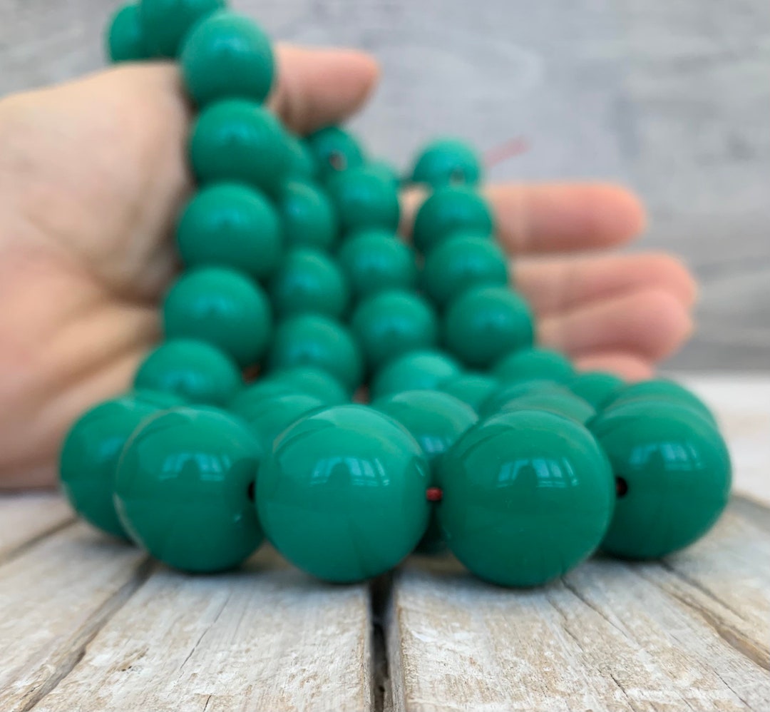 Perlas De Acrílico Redondas Verdes, Verde Redondo 19mm 3 - Etsy
