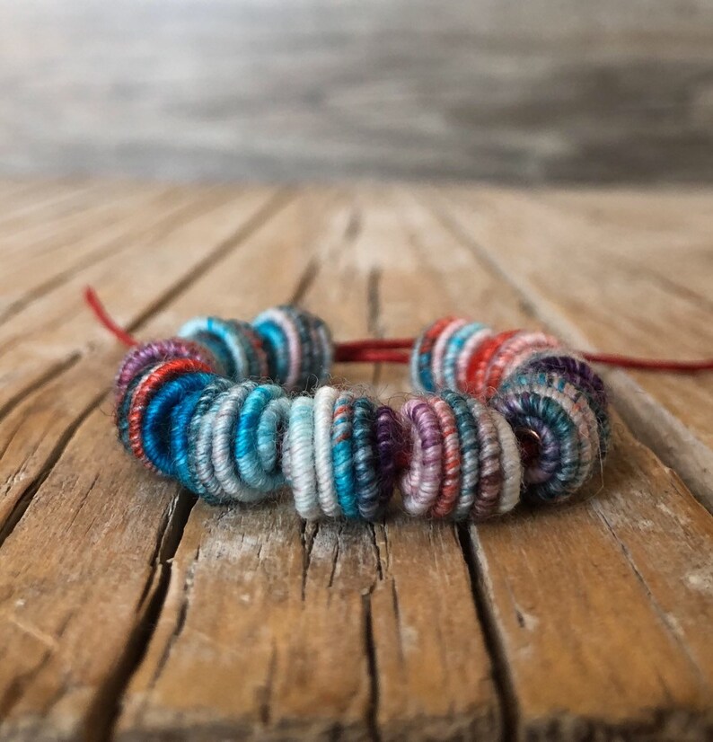 Small Handmade Fabric Textile Bead for Artisan Jewelry Designs | Etsy