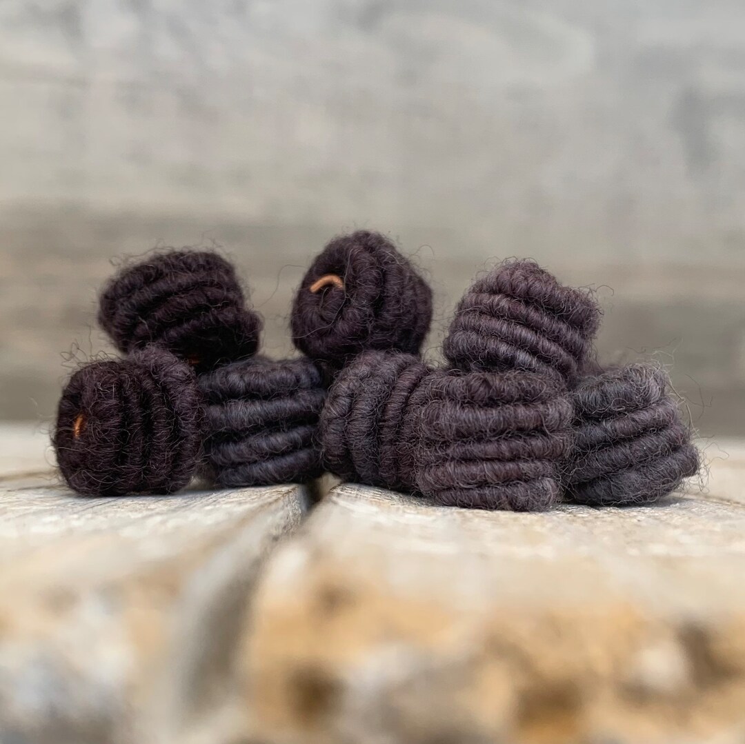 Handmade Copper-fiber Beads - Textile Art Beads - Handmade Yarn Beads ...
