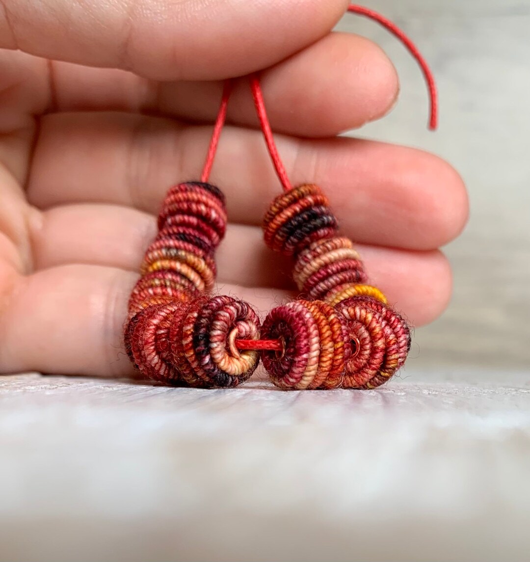 Handmade Fiber Beads, Craft Boho Beads, Wool Beads for Jewelry Making ...