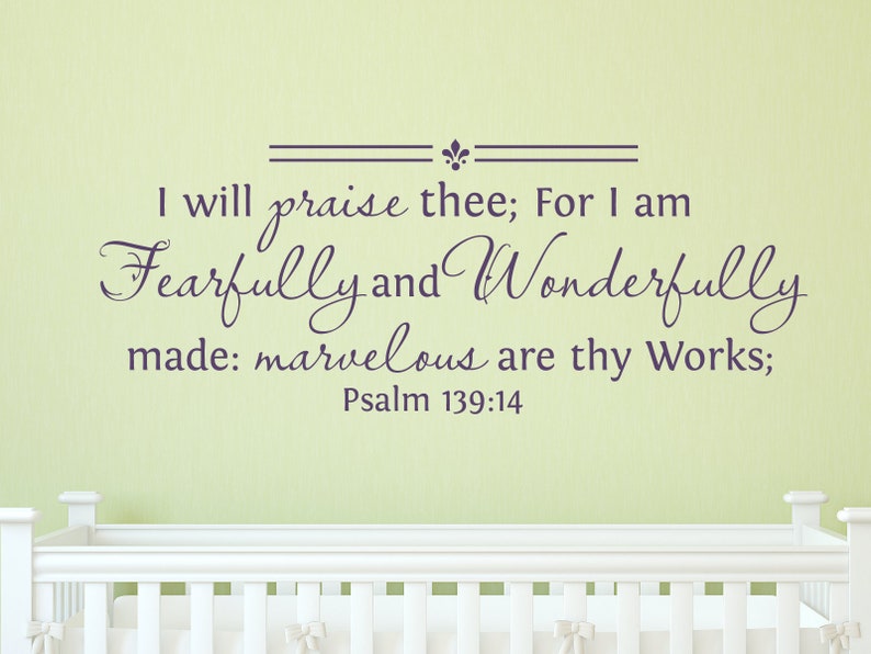 I Am Fearfully and Wonderfully Made...psalm 139:14 - Etsy