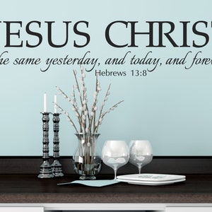 Jesus Christ the Same...forever - Hebrews 13:8 - Inspirational Wall ...