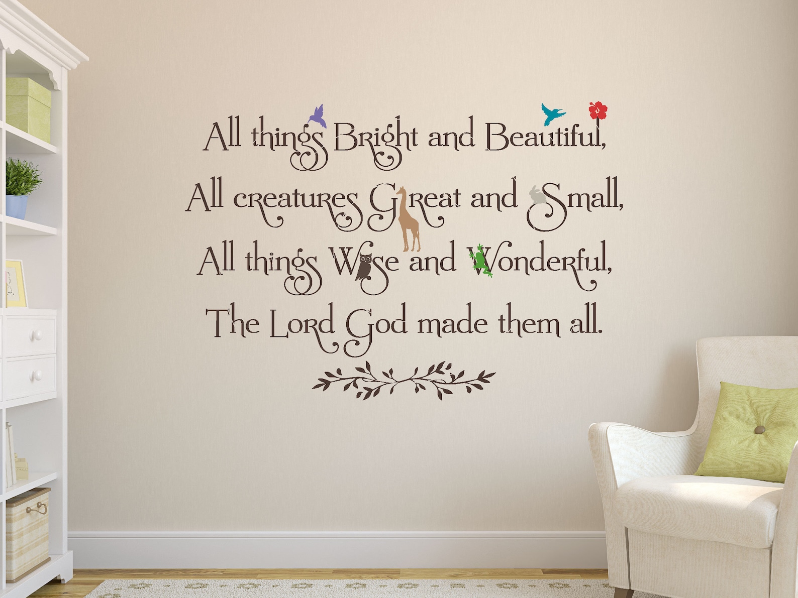 All Things Bright and Beautiful All Creatures Great and - Etsy