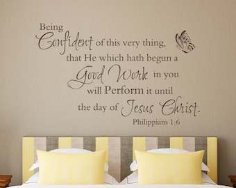 Philippians 1:6 He Who Began a Good Work Christ Jesus Bible - Etsy