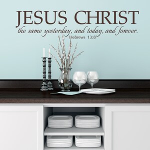 Jesus Christ the Same...forever - Hebrews 13:8 - Inspirational Wall ...