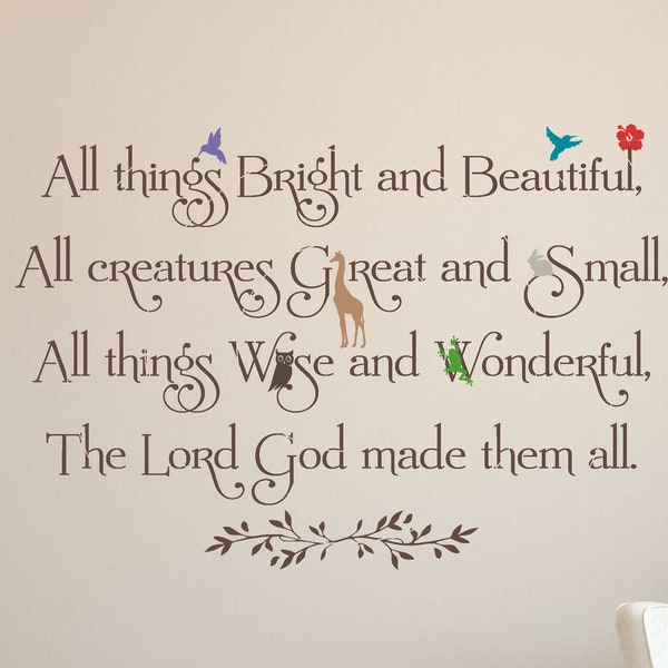 All Creatures Great - Etsy