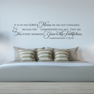 It is of the Lord's Mercies...great is Thy Faithfulness. Lam 3:22-23 ...