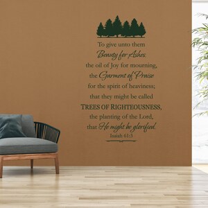 Beauty for Ashes...garment of Praise... Trees of Righteousness ...