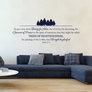 Beauty for Ashes...garment of Praise... Trees of Righteousness ...