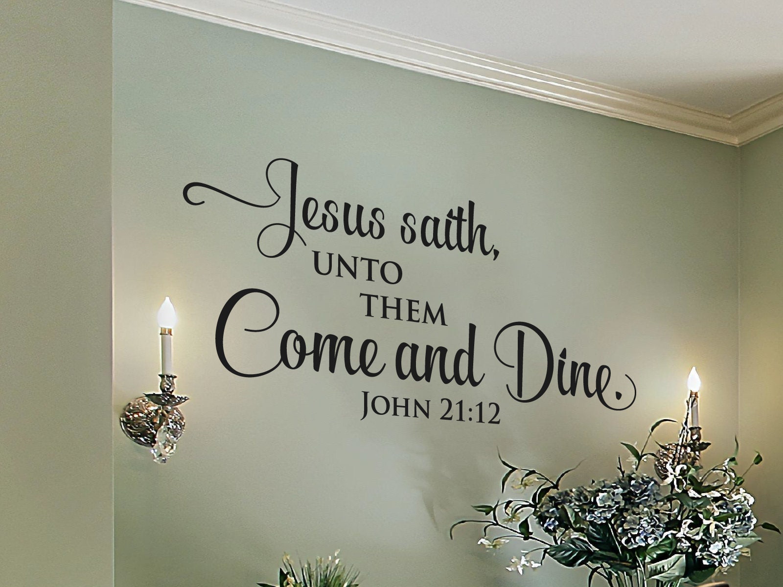 Jesus saith unto them Come and dine. John 21:12 Scripture | Etsy