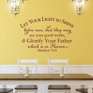 Let Your Light so Shine Before Men... and Glorify Your Father... Mat 5: ...