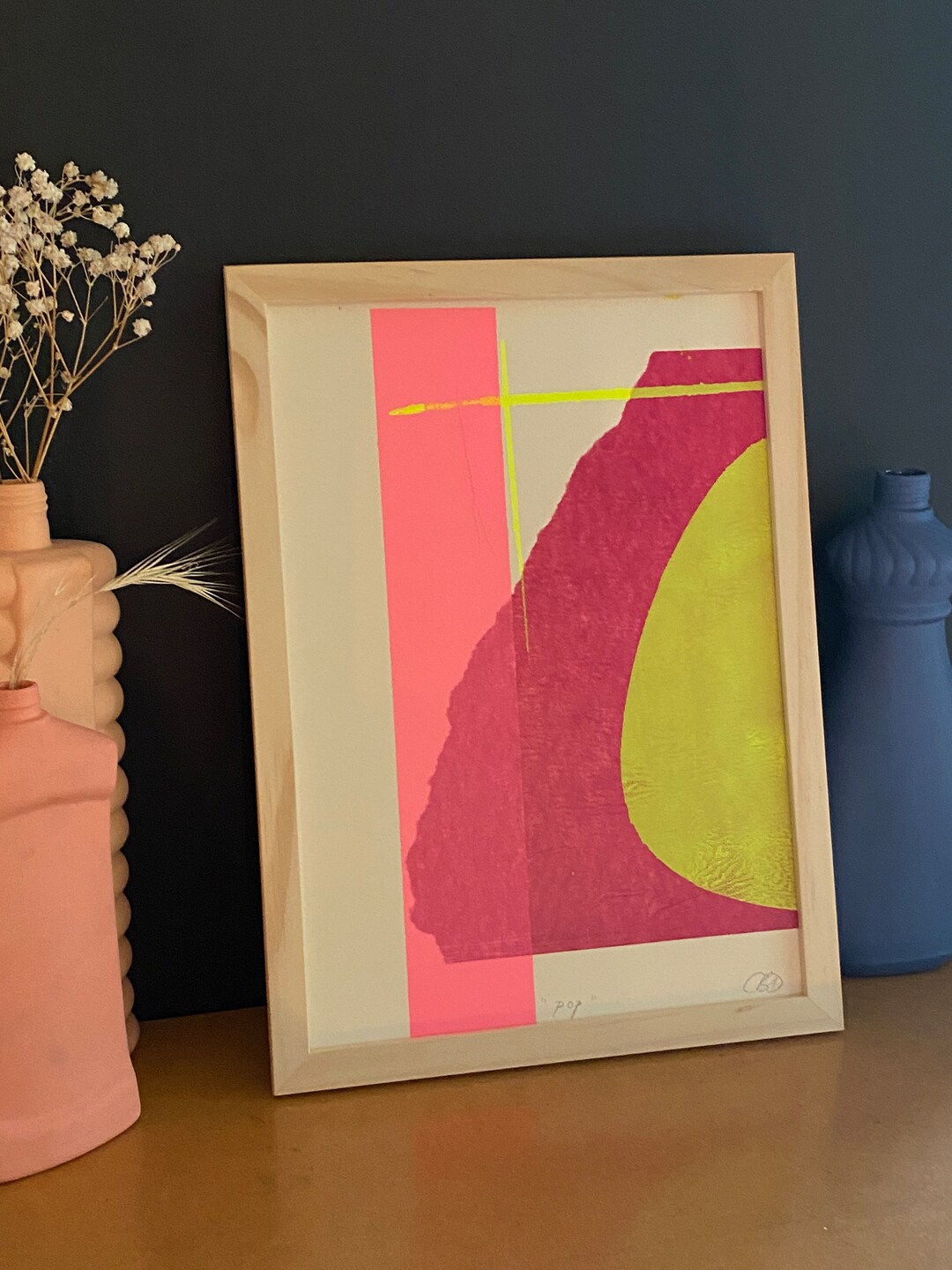 A4 Original and Handmade Screenprint abstract 002 - Etsy