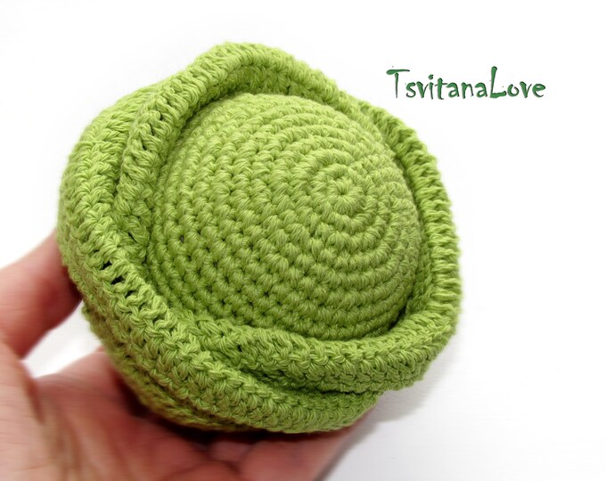 Crochet Cabbage 1pc Eco Friendly Vegetable Toys Play - Etsy