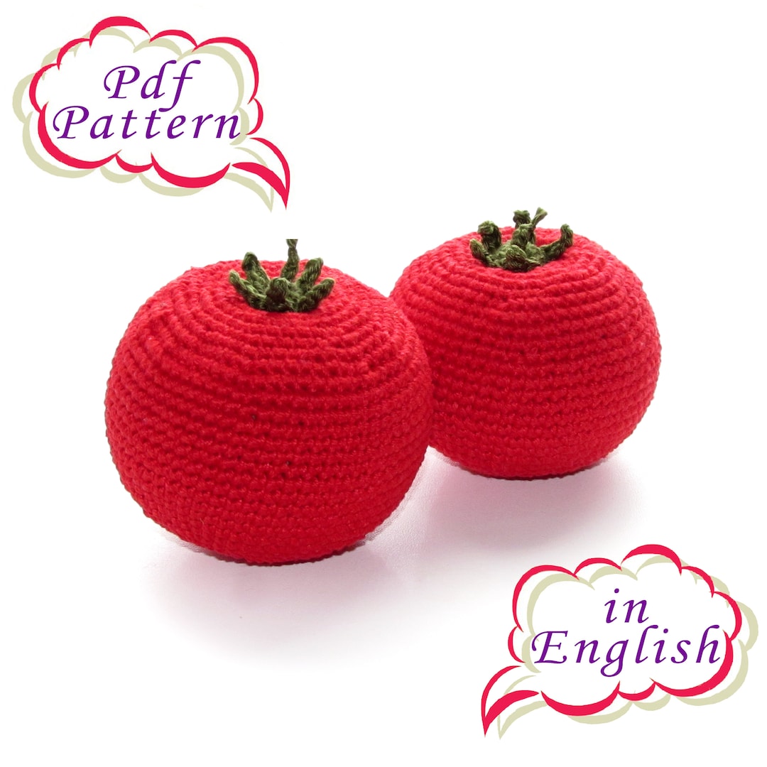 Tomato Crochet Pattern PDF in English. Detailed Description of Crochet ...