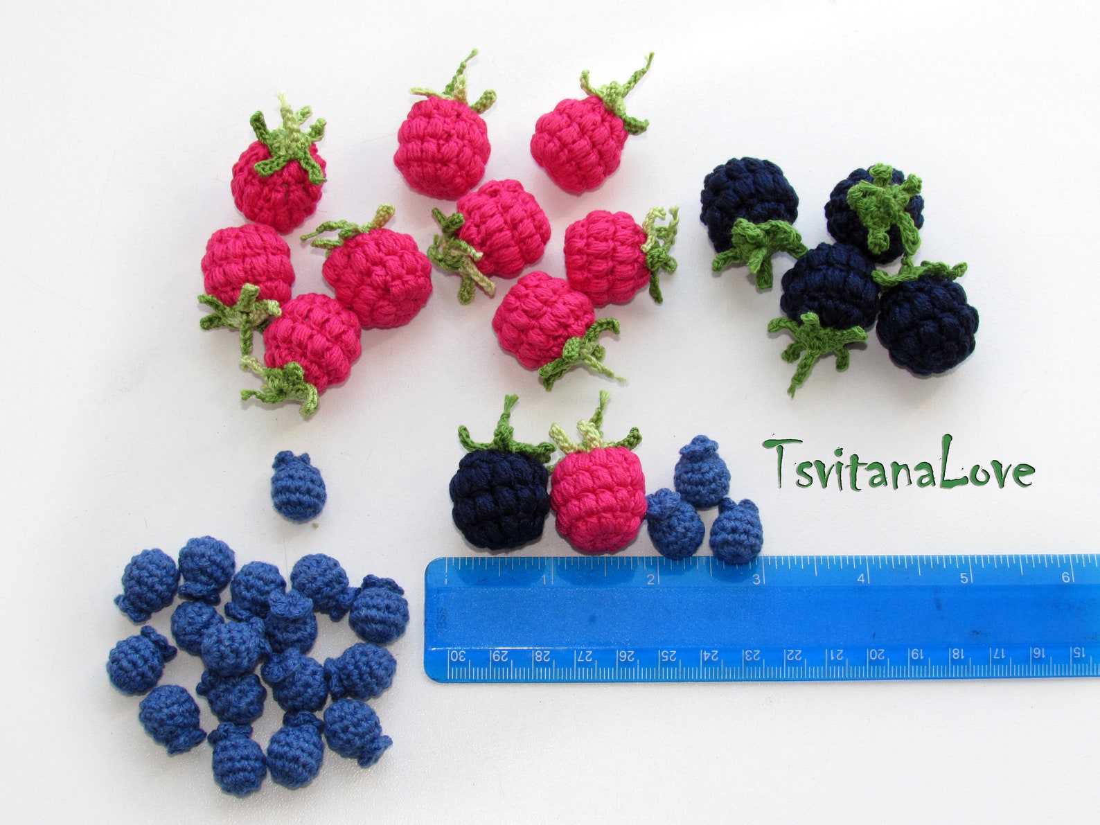 Raspberry Crochet 1pc Stuffed Berries Raspberries Small | Etsy