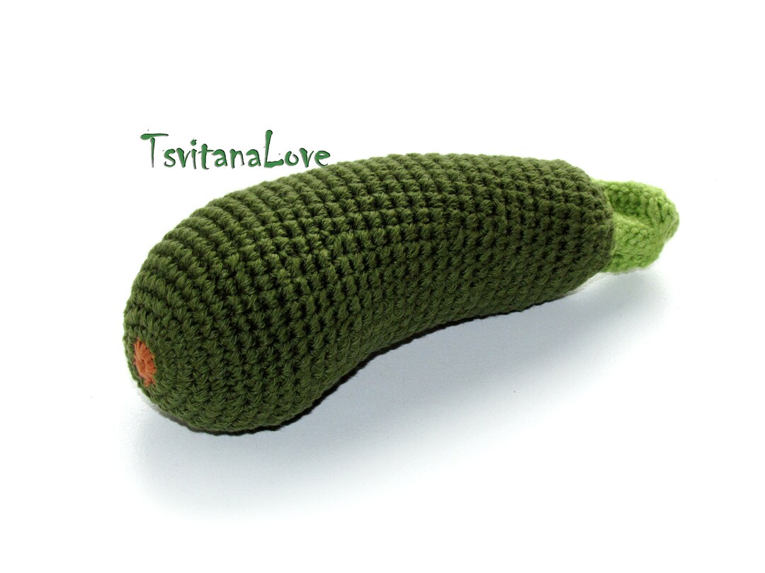 Crochet Zucchini (1pc) - Eco Friendly Vegetable Toys - Play Food ...