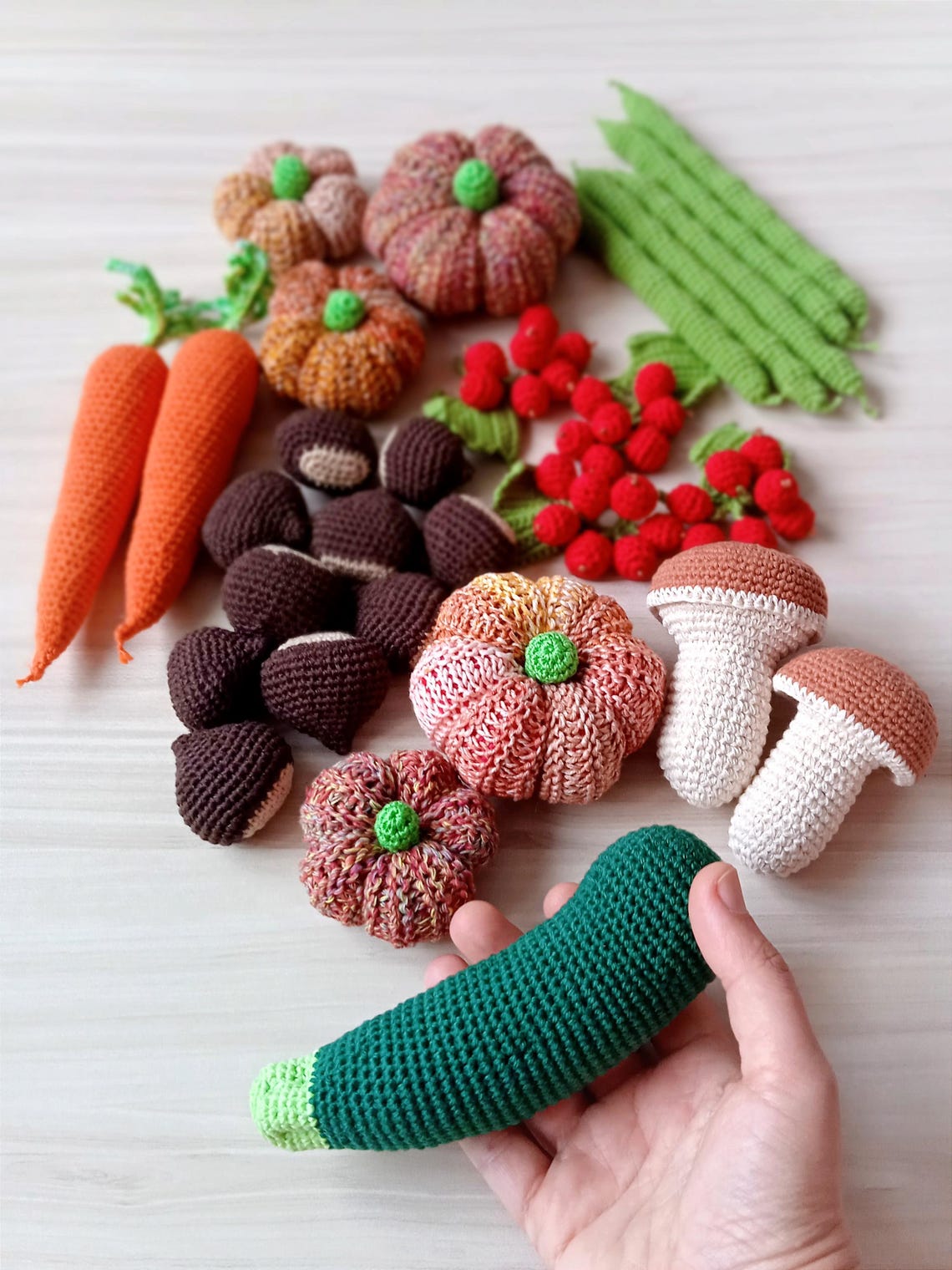 Crochet Zucchini (1pc) - Eco Friendly Vegetable Toys - Play Food ...