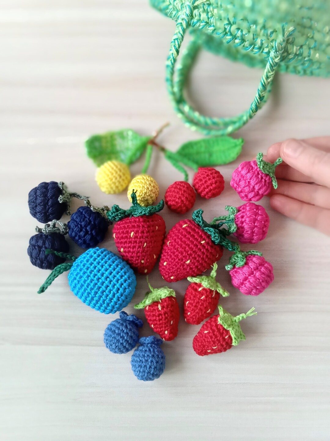 Kitchen Play Set 16 Pcs Berries. With or Without Basket. Eco Friendly ...