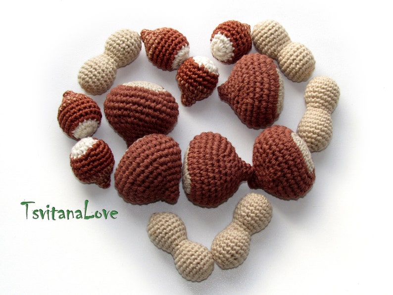 Peanut crochet 1 pc nuts Eco friendly toy Peanuts | Etsy