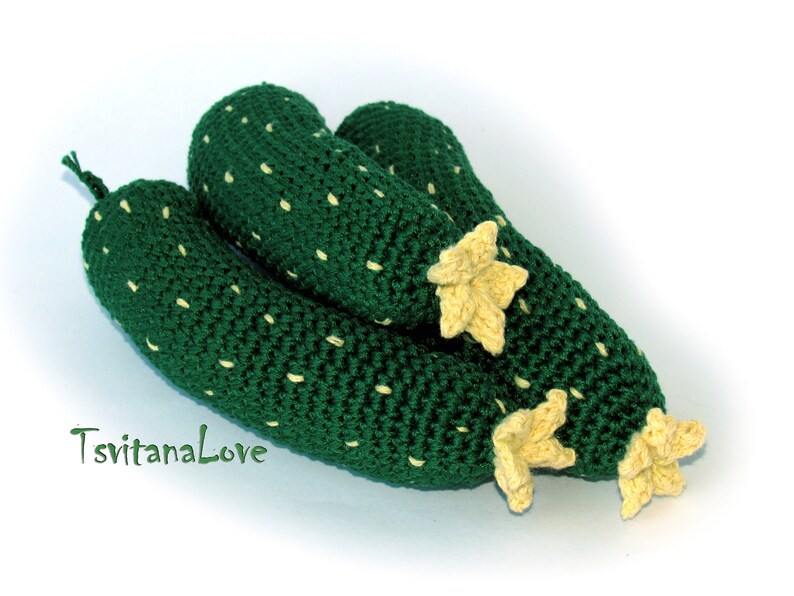 Cucumber Crochet 1pc Knitted Vegetable Toddler Activity | Etsy