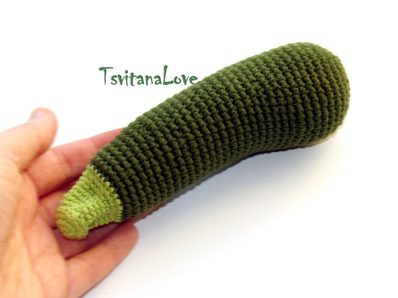 Crochet Zucchini (1pc) - Eco Friendly Vegetable Toys - Play Food ...