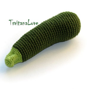 Crochet Zucchini (1pc) - Eco Friendly Vegetable Toys - Play Food ...
