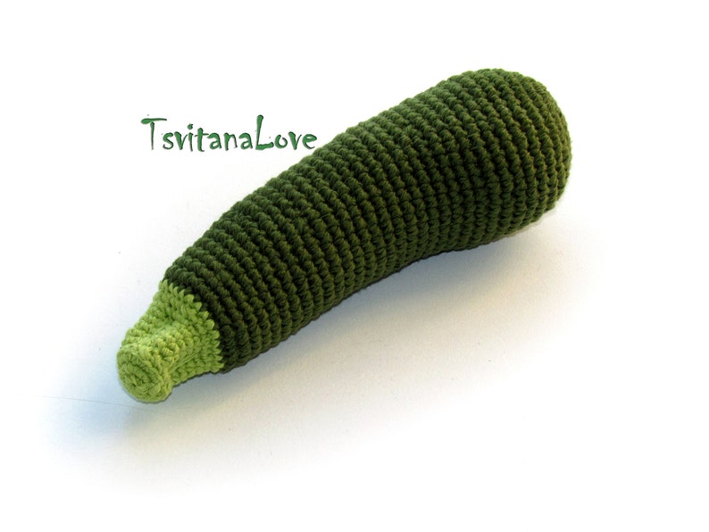 Crochet Zucchini (1pc) - Eco Friendly Vegetable Toys - Play Food ...