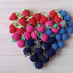 1-20pcs Blueberry Crochet - Stuffed Berries - Blueberries - Play ...