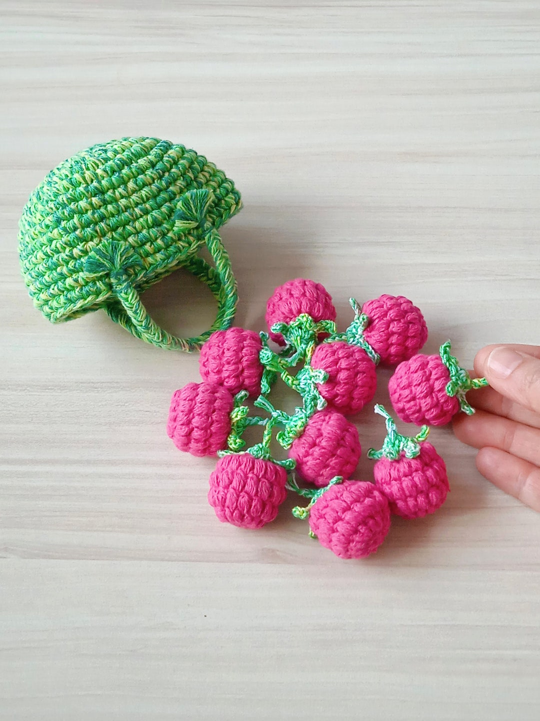 Raspberry Crochet (1pc+) Stuffed Berries - Raspberries Small Scullion ...