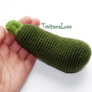 Crochet Zucchini (1pc) - Eco Friendly Vegetable Toys - Play Food ...