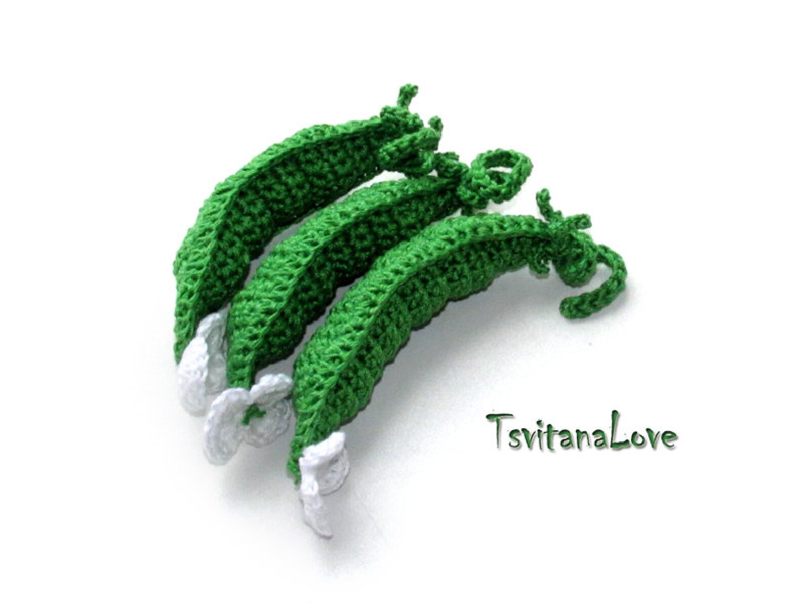 Pea Pod With 5 Peas Crochet Play Kitchen Food Motor Skills | Etsy