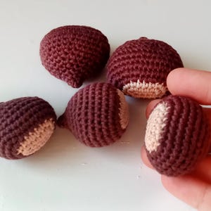Pattern PDF in English Crochet Chestnut - Amigurumi Nuts Play Food - Etsy