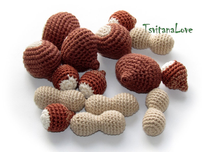 Peanut crochet 1 pc nuts Eco friendly toy Peanuts | Etsy