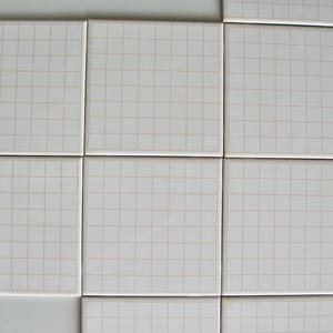 Vintage 80s NOS Ceramic Grid Pattern Wall Tiles. Kitchen Backsplash ...